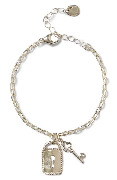 Chan Luu Lock & Key Charm Bracelet - Silver