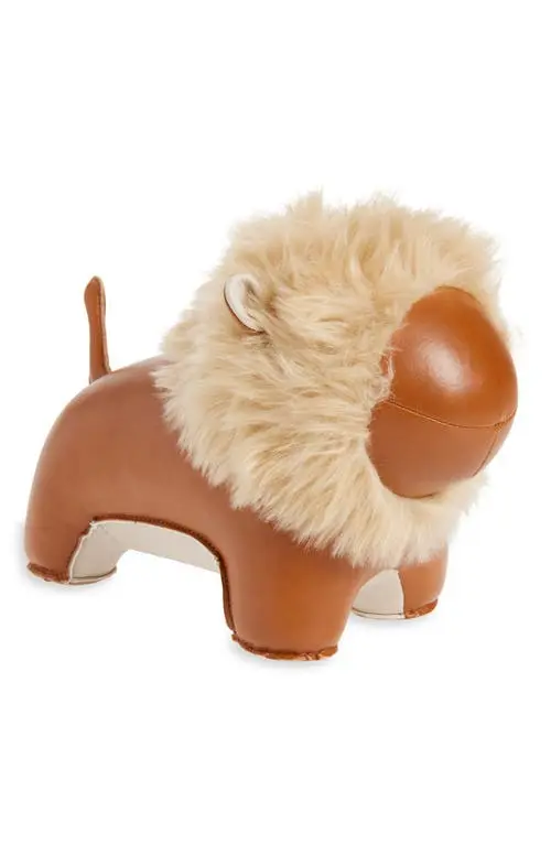 ZUNY Lion Bookend - Tan And Wheat