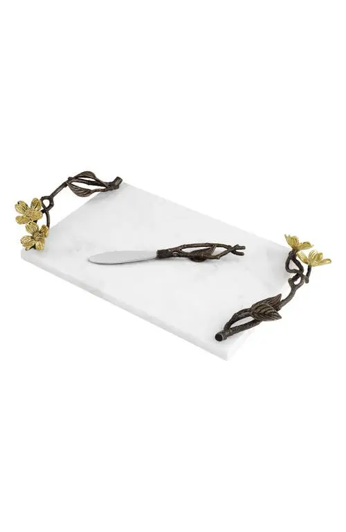 Michael Aram Dogwood Small Cheeseboard & Knife Set