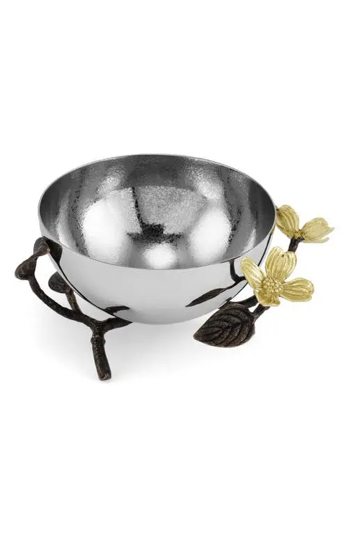 Michael Aram Dogwood Small Bowl - Silver/gold/brass