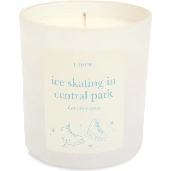 LITERIE Ice Skating In Central Park Scented Candle - Light Blue