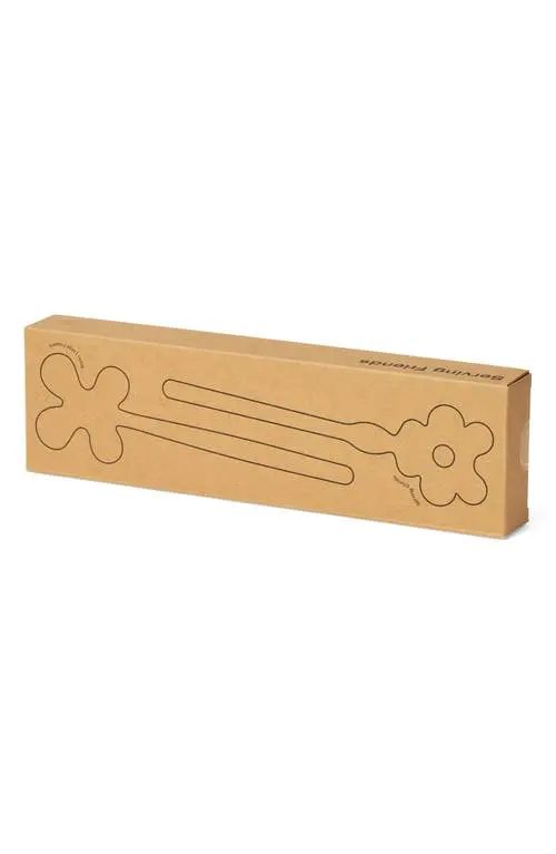 AREAWARE Serving Friends Flowers Wooden Spoon Set