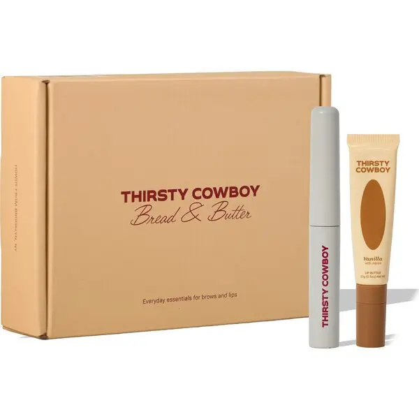 THIRSTY COWBOY Bread & Butter Brow Gel & Lip Balm Set $38.95 Value - No Color