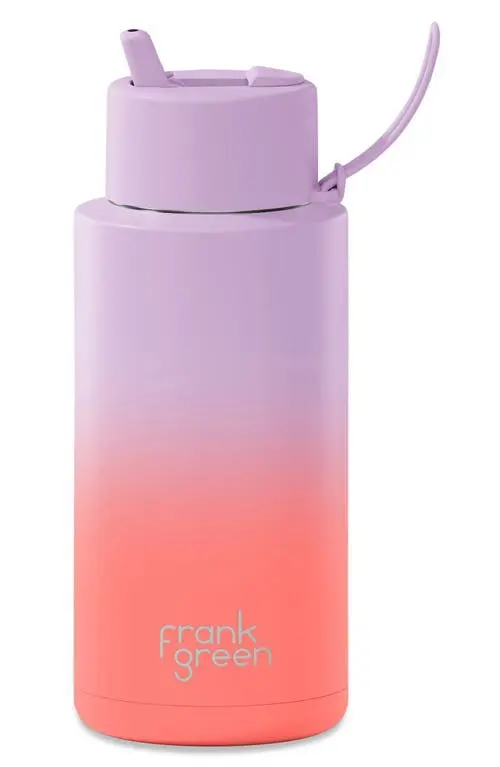 FRANK GREEN 34-ounce Water Bottle - Lilac Haze/living Coral