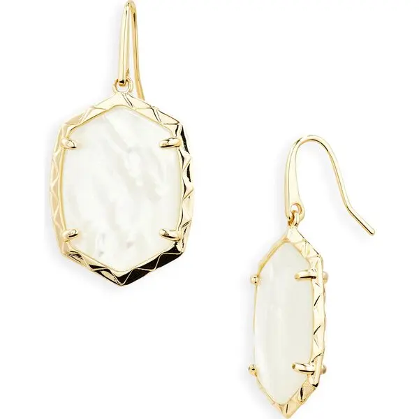 Kendra Scott Daphne Drop Earrings - Gold Ivory Mother Of Pearl