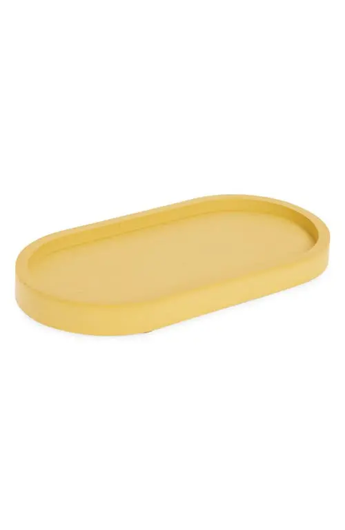 TENN PRAIRIE Oval Candle Tray - Yellow