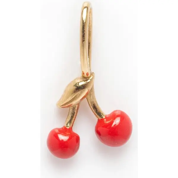 LOCAL ECLECTIC 9k Gold Cherry Charm - Cherry Red