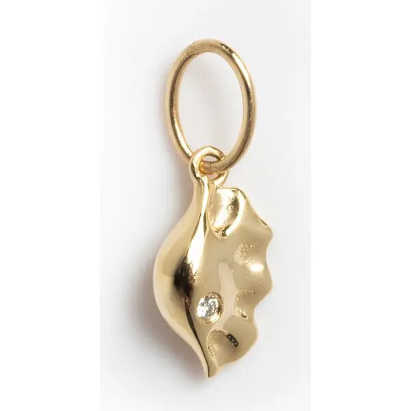 LOCAL ECLECTIC 9k Gold Foodie Charm With Lab Grown Diamond - Dumpling