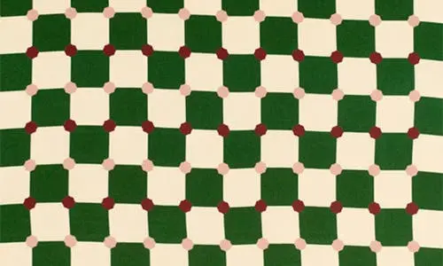 LOST PATTERN Checkerboard Silk Pocket Square - Green