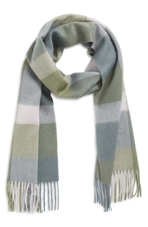 LOST PATTERN Plaid Cashmere Scarf - Green