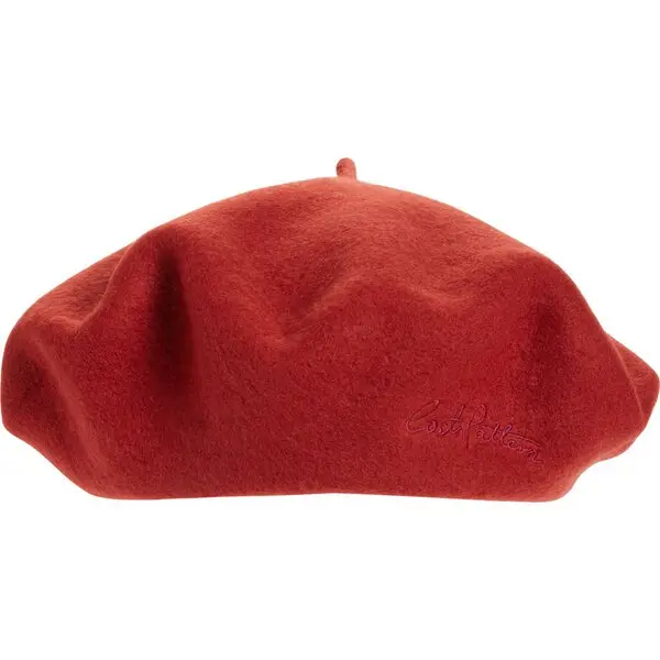 LOST PATTERN Bon Chic Wool-blend Beret - Red