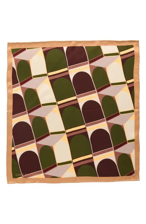 LOST PATTERN Modular Silk Pocket Square - Green