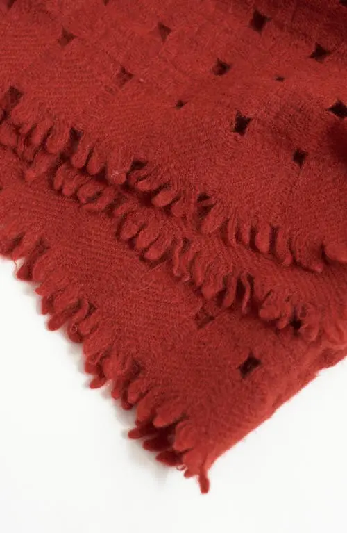 LOST PATTERN Pixie Cashmere Scarf - Red