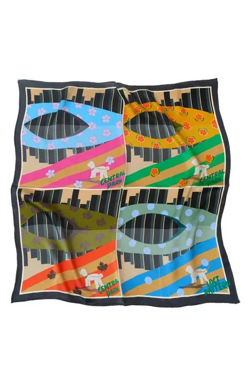 LOST PATTERN Season In Park Silk Bandana - Black