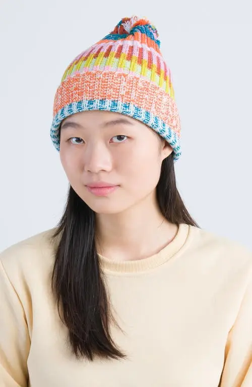 VERLOOP Mosaic Stripe Pompom Beanie