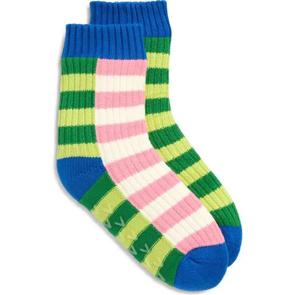 VERLOOP Mismatch Crew Socks - Lime Green