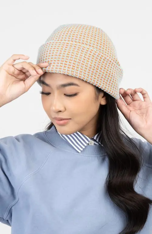 VERLOOP Simple Grid Beanie - Stone Blue