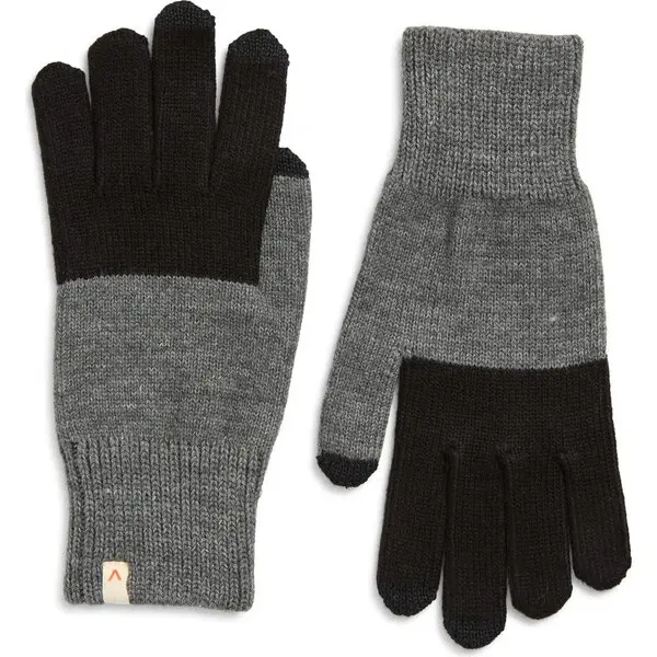 VERLOOP Colorblock Touchscreen Gloves - Black Grey