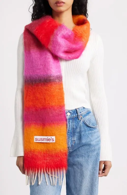 SUSMIE'S Wool & Mohair Fringe Scarf - So Long Marianne