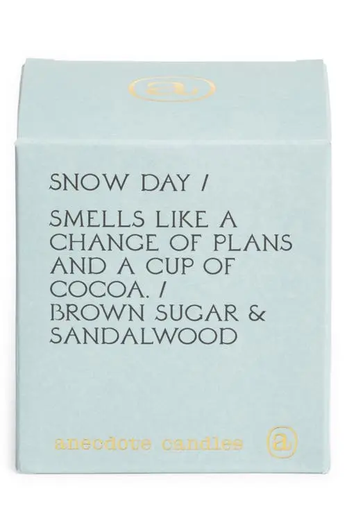 ANECDOTE CANDLES Snow Day Candle