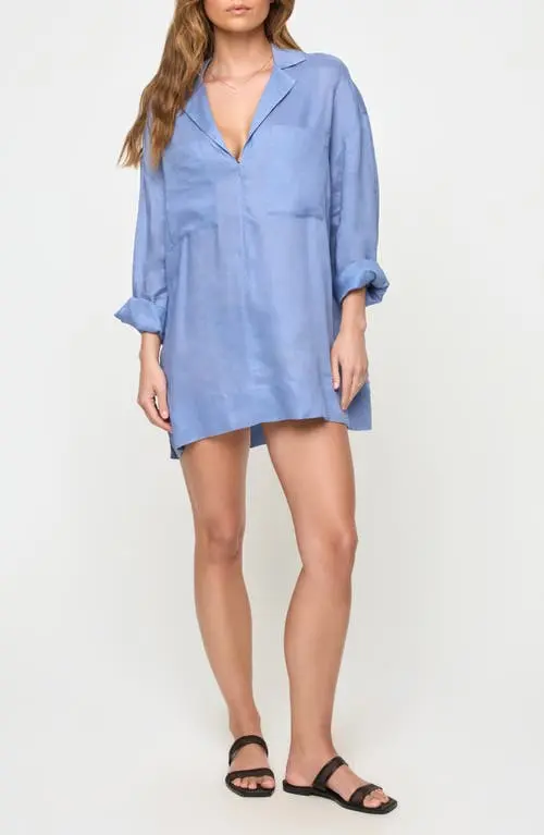 L*Space Oasis Linen Cover-up Tunic - Chambray