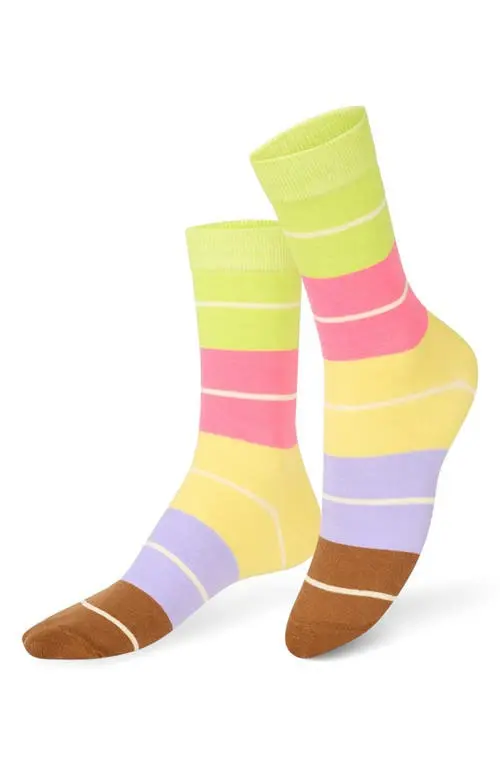 DOIY Bon Macaron Crew Socks - Green Multi