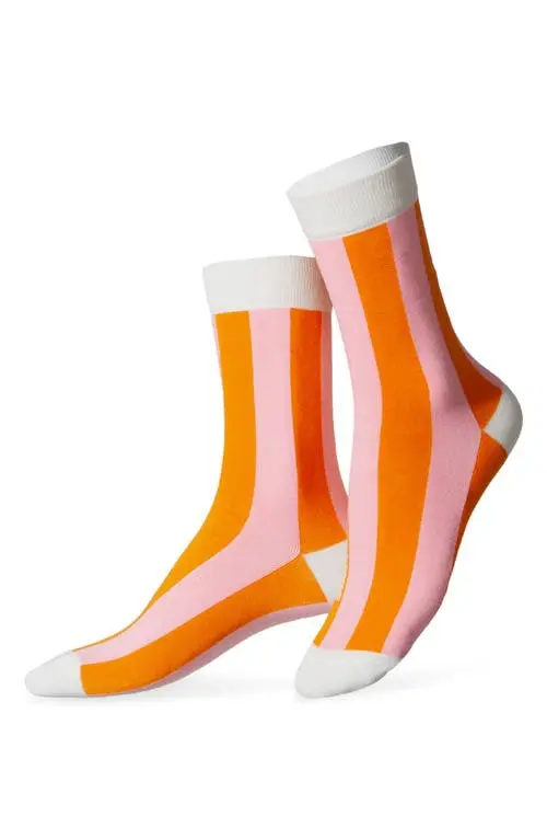 DOIY Strawberry Soda Crew Socks - Orange/pink