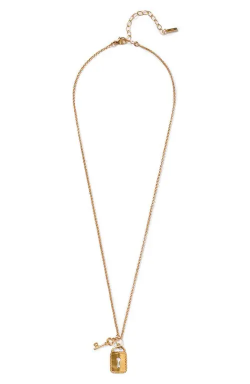 Chan Luu Mini Padlock Pendant Necklace - Yellow Gold