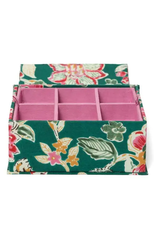Chan Luu Floral Jewelry Box With Removable Tray - Forest