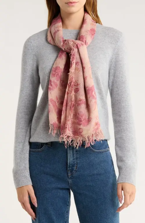 Chan Luu Fringe Cashmere & Silk Scarf - Mauve Chalk