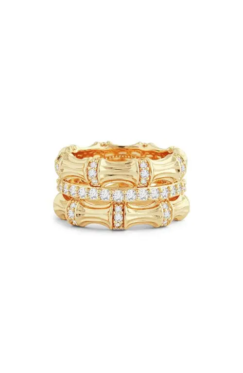 ANABEL ARAM JEWELRY Bamboo Texture Stack Ring