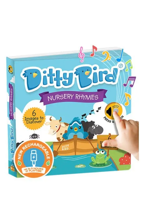 DITTY BIRD Nursery Rhymes Interactive Musical Sound Book - Blue
