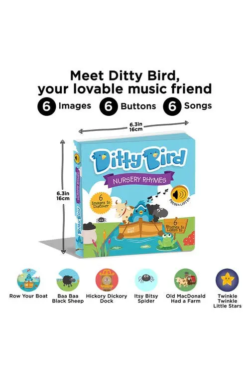 DITTY BIRD Nursery Rhymes Interactive Musical Sound Book