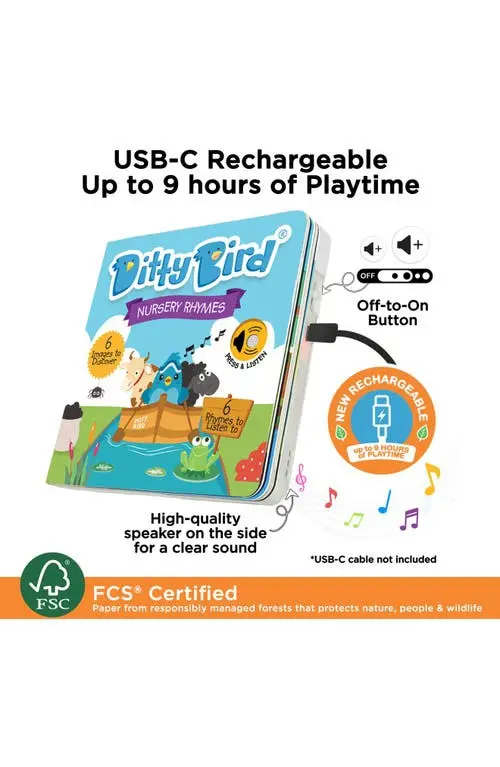 DITTY BIRD Nursery Rhymes Interactive Musical Sound Book