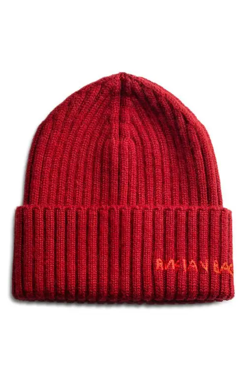 Ruslan Baginskiy Monogram Embroidered Beanie - Burgundy