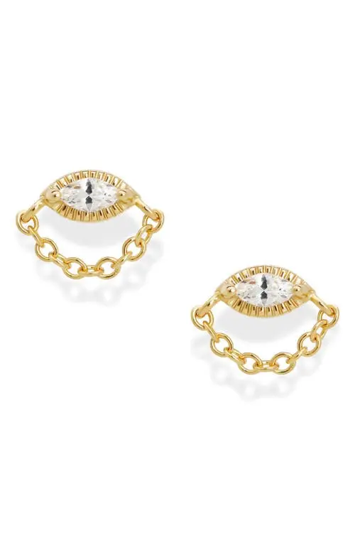 MOD + JO Simone Chain Stud Earrings - Gold