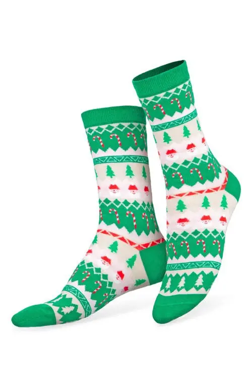 DOIY Xmas Jumper Crew Socks - Green Multi