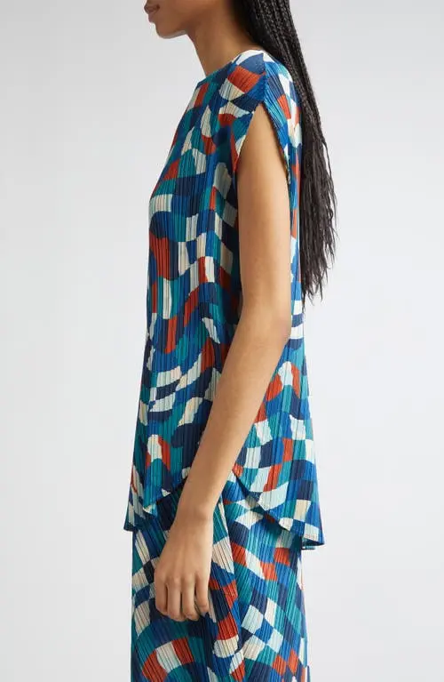 Issey Miyake Dancing Square Pleated Top
