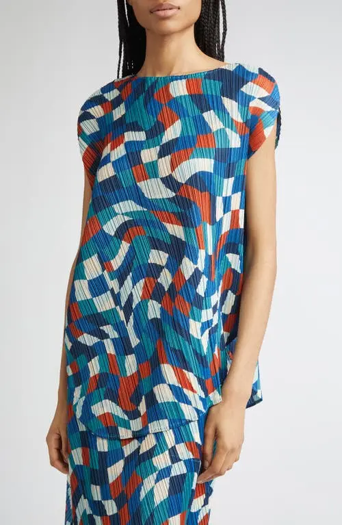 Issey Miyake Dancing Square Pleated Top