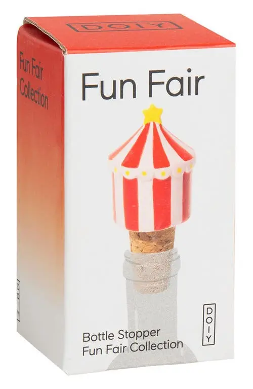 DOIY Funfair Ceramic & Cork Bottle Stopper