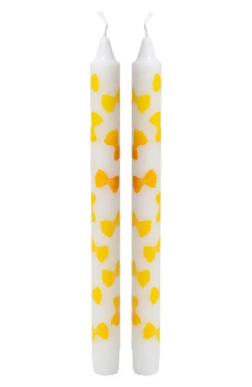 DOIY The Dolce Vita Collection 2-pack Farfalle Taper Candles - Yellow