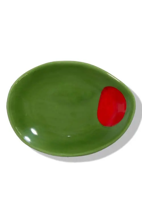 DOIY Olive Trinket Tray - Green/red