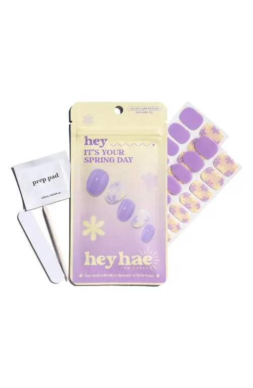 HEYHAE Sun-cured Gel Nail Strips - Purple Yellow