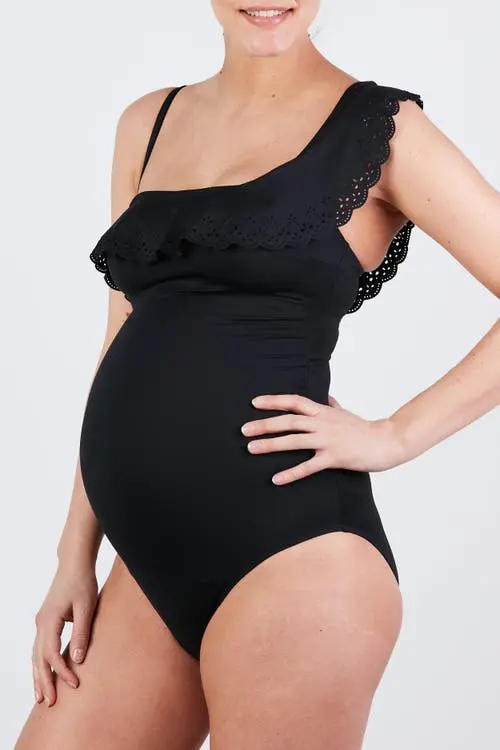 CACHE COEUR Bloom Maternity One-piece Swimsuit - Black