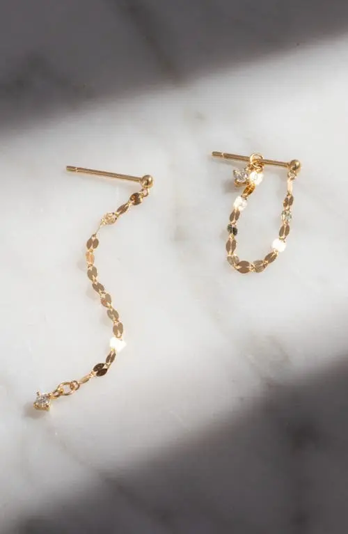 LOCAL ECLECTIC 9k & Diamond Convertible Drop Earrings