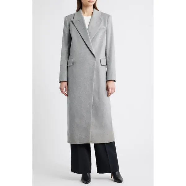 BOSS Callafy Cashmere Coat - Light Pastel/grey