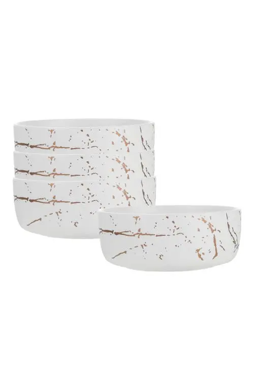 STONE + LAIN Zora Porcelain 4-piece Bowl Set - White