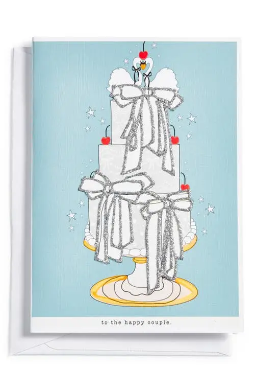 VERRIER To The Happy Couple Greeting Card - Blue