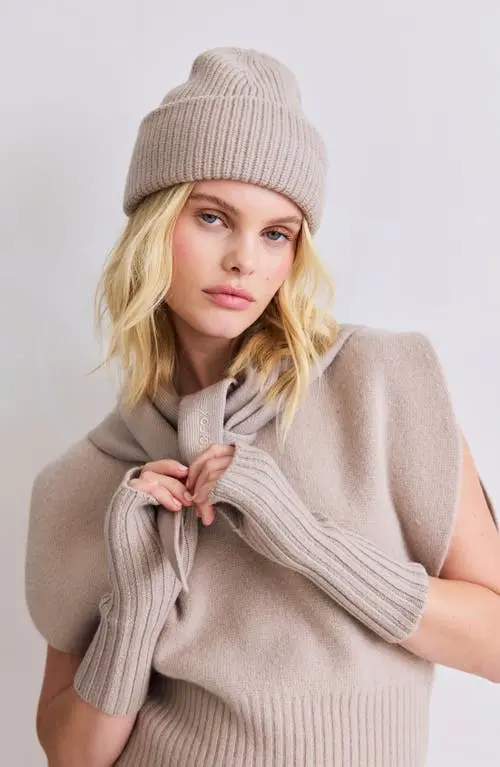 ARCTIC FOX & CO The Merino Wool Triangle Scarf - Soft Taupe