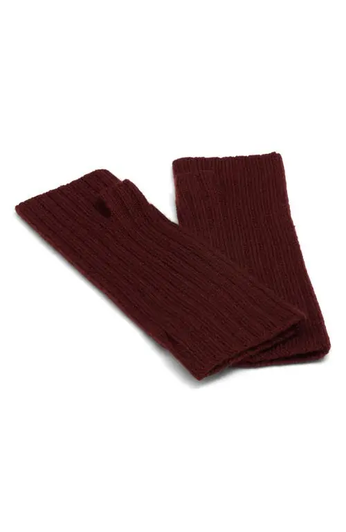 ARCTIC FOX & CO Merino Wool Fingerless Gloves - Dark Walnut Brown